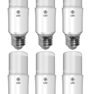 (6 bulbs) GE 66256 - bright stik LED Tubular Light Bulb 5 watt 450 lumen 2700K LED