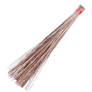 1 piece of 32 inch multi-surface sturdy outdoor authentic coconut leaf broom asian heavy duty broom thai natural coconut leaf broom (country rustic)