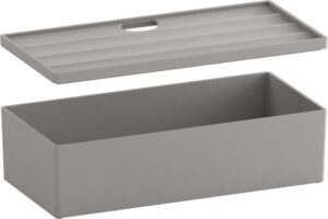 kohler 33586-1wt vanity organizer accessory, medium container set, k-33586-1wt, mohair grey