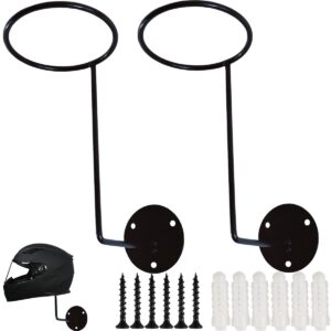 tihood 2pcs helmet hanger helmet holder rack wall mounted hook for coats, hats, caps, motorcycle accessories