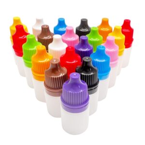 xxuod 50 pcs 5ml plastic squeezable eye liquid dropper bottles with childproof cap