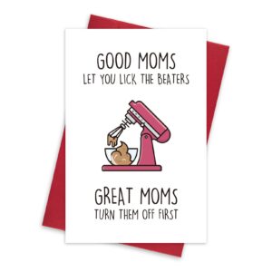 ulbeelol happy mother's day card, funny great mums card for mom, humorous birthday card for mother