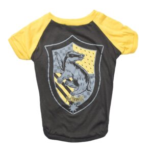 harry potter hufflepuff pet t-shirt in size extra large | xl dog t-shirt, harry potter dog shirt | harry potter dog apparel & accessories for hogwarts houses, hufflepuff, ff19290