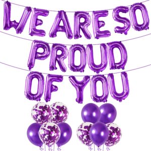 katchon, we are so proud of you balloons - 16 inch, pack of 27 | congratulations balloons, rose gold graduation decorations class of 2024 | graduation foil balloons, graduation balloons class of 2024