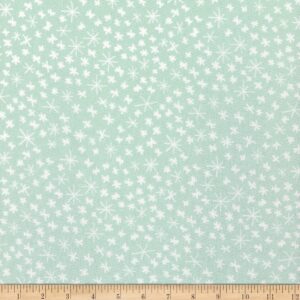 riley blake designs riley blake nice ice baby snowflakes fabric, mint