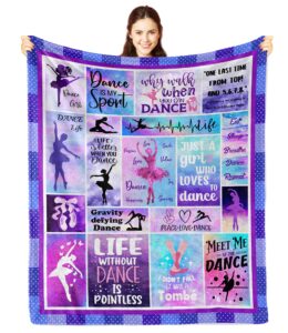 dancer gifts blanket- dance gifts for girls - ballet gifts - dance teacher - dance gifts for teen, dance recital dancing heart cheerleader gymnastics, cheerleading gifts throw blankets 60x50in