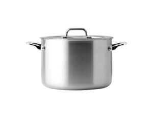 misen 8 qt stainless steel stock pot with lid - stew & soup pot with handles - large pot for cooking