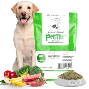 healthy dogma - petmix dehydrated dog food - lamb dog food - raw dog food - grain free, clean ingredient dog food - no preservatives, homemade dog food lamb dinner (10 lbs)