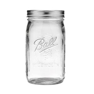 ball wide mouth quart (32 oz.) mason jars with lids and bands