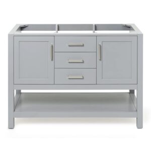 ariel bayhill 48" single sink base cabinet in grey