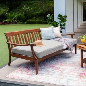 cambridge casual solid wood como daybed, natural brown/oyster