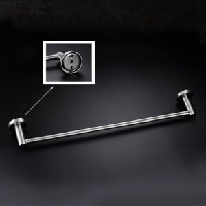 Stainless Steel Towel Bar Rails，80cm 100cm 120cm Large Size Towel Holder Wall Mounted Single Rod for Bathroom, Kitchen or Toilet (Size : 19.7inch(50cm))