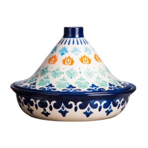 large ceramic tagine pot 1.2 qt hand made moroccan tagine with cone shaped lid 10” base x 7.3” tall for cooking and stew casserole slow cooker