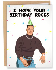 sleazy greetings funny birthday card for women or men | cute birthday card for him her | pun adult friend bday card with envelope | hope your birthday rocks