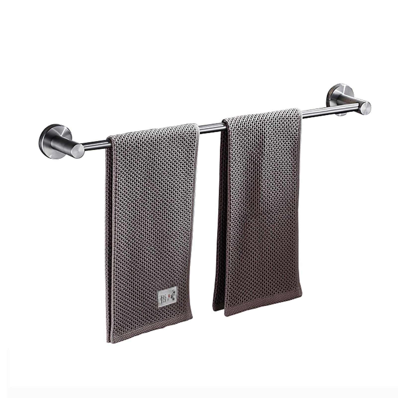 Stainless Steel Towel Bar Rails，80cm 100cm 120cm Large Size Towel Holder Wall Mounted Single Rod for Bathroom, Kitchen or Toilet (Size : 19.7inch(50cm))