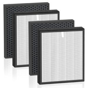 lv-pur131 replacement filters compatible with levoit lv-pur131 and lv-pur131s air purifier, lv-pur131-rf, 2 pack true hepa and activated carbon filters