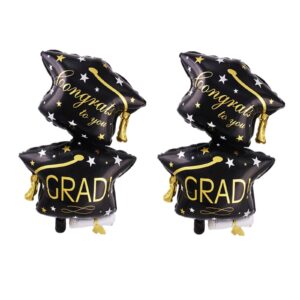 avmbc graduation balloons large graduation cap balloons, congrats grad cap balloons graduation mylar foil balloons, graduation party decorations supplies (2pcs)