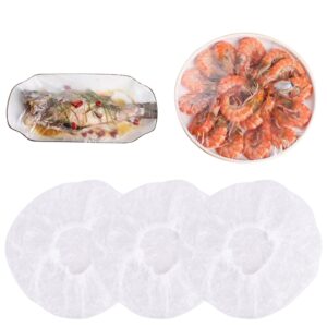 plastic bowl covers reusable, food cover for outside pack of 200, fresh keeping bags, plastic wrap stretch with elastic for outdoor picnic, kitchen