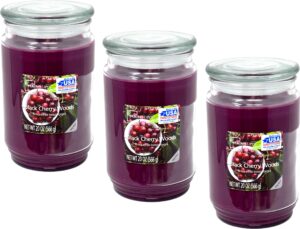 mainstays 20oz scented candles 3-pack (black cherry woods)