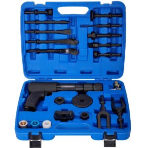 myoyay air hammer with 19-piece tool plus set, multi-functional pneumatic hammer, air hammer piece chisel set heavy duty