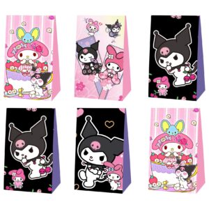 bnfuo 12 pack kuromi party favor gift bags for my melody birthday party decorations