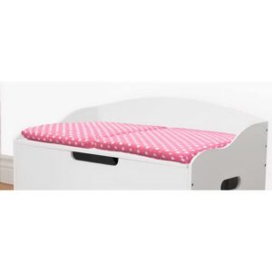 dibsies foldable toy box cushion (pink polka dot)