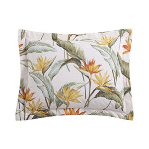 Tommy Bahama - Queen Duvet Cover Set, Cotton Bedding with Matching Shams & Button Closure, All Season Home Decor (Birds of Paradise Off-White, Queen)