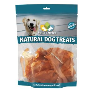 pet's choice pig ears, plain, 10pk, brown (pig-ear10pk)