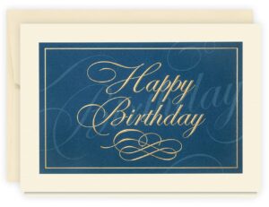 the gallery collection, 1 count card pack, birthday card with pearl lined envelope (classically elegant birthday)