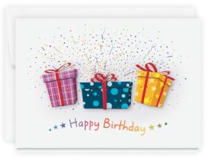 the gallery collection, 1 count card pack, birthday card with pearl lined envelope (birthday explosion)