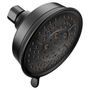 moen 3638bl showering acc-core four-function 4-3/8" diameter spray head standard, matte black