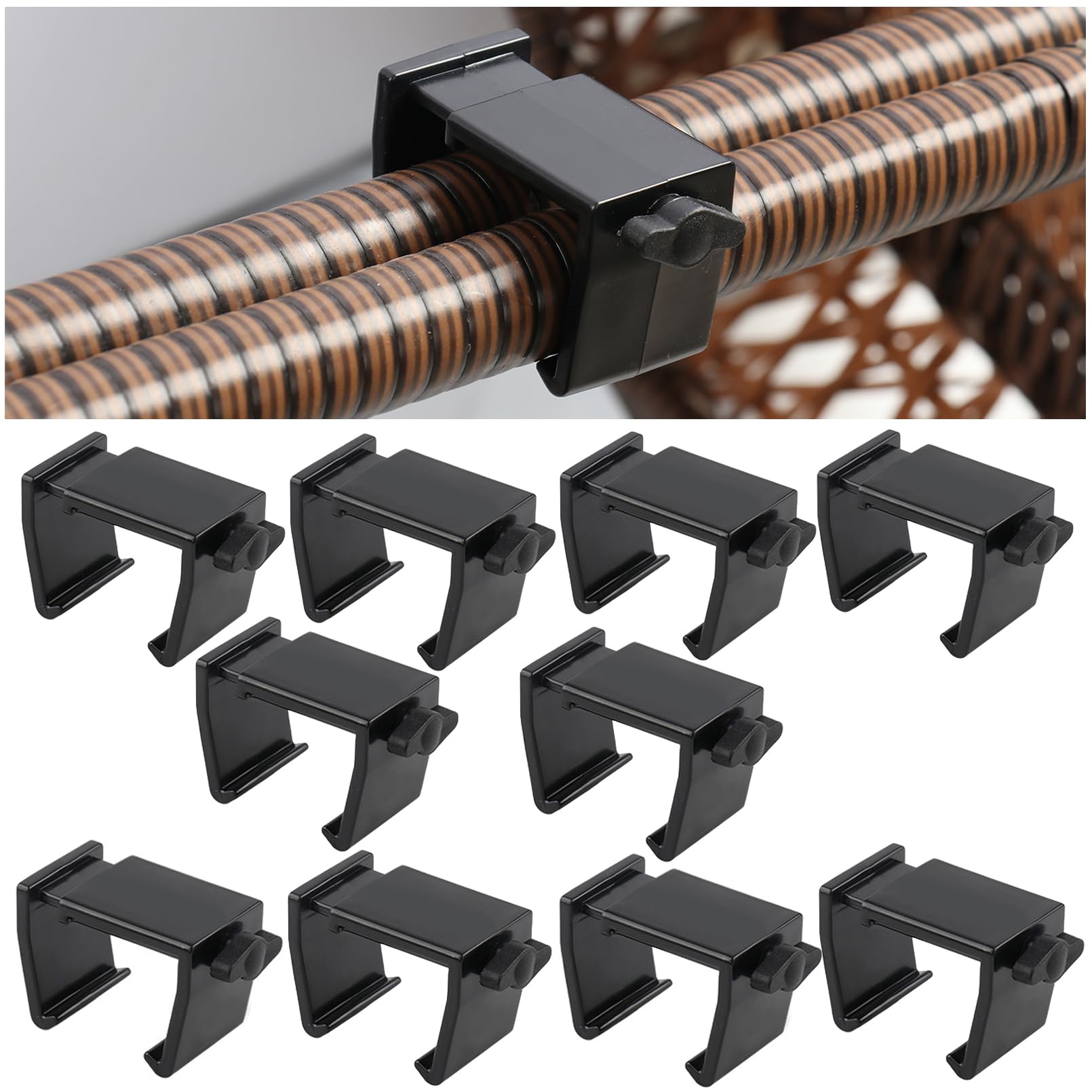 Adjustable Outdoor Furniture Clips Patio Sofa Clips,Sectional Sofa Furniture Chair Clips,Rattan Furniture Clamps Wicker Chair Fasteners, Connect The Sectional or Module Outdoor Couch Patio Furniture