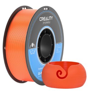 creality 3d printer filament pla 1.75mm 1kg spool, 3d printing filament, less bubbles no odor, high toughness print pla filament basf for most fdm 3d printer, dimensional accuracy +/- 0.03 mm, orange