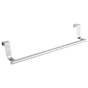 yosoo towel hanging rack, stainless steel anti-rust anti- cabinet drawer towel hanging rack for kitchen bathroom living room(short)