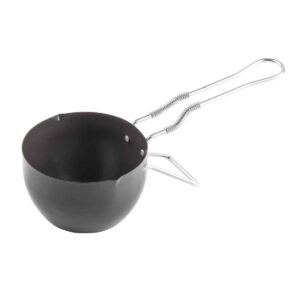 tablecraft 11069 tadka pan, 10-inch length, 10 oz capacity, non-stick coated metal