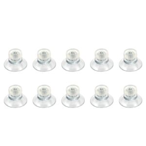 semetall 10pcs clear suction cups with m4 cap nut transparent pvc sucker pads for kitchen offices bathroom decoration wall,25mm/0.98" diameter