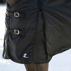 horze nevada 1200d lightweight waterproof horse turnout rain sheet (no fill) - black - 81 in