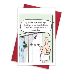 ulbeelol funny father's day card for dad, birthday card for dad husband, cute winebibber card, 60th birthday card, 50th 70th bday card