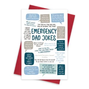 ulbeelol funny card for dad, hilarious emergency dad jokes father's day card, humorous birthday card for father