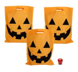 funiverse bulk 25 pack reusable jack o' lantern halloween trick or treat or shopping bags -