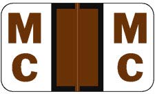 doctor stuff - file folder labels, alphabet letter mc, jeter/tab 5100 - jxam series compatible alpha stickers, brown, 15/16" x 1-5/8", 225 labels per package