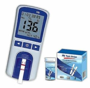 digital hb hemoglobin testing meter with 50 test strips