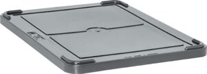 quantum storage systems snap on lid cover for dividable grid container dg94025, dg91035 and dg91050 - gray, 3 pack