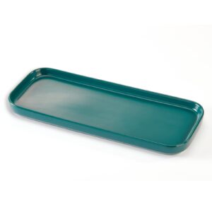 ceramic bathroom tray,kitchen sink organizer tray,cosmetics holder (blackish green)