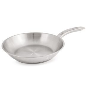 berghoff belly shape 18/10 stainless steel 9.5" fry pan, fast, evenly heat, induction cooktop ready