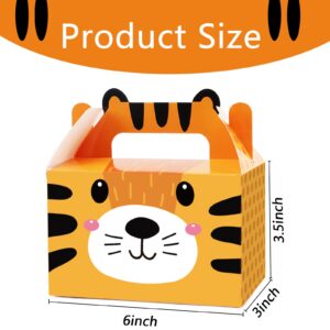 12 Pack Jungle Safari Animals Party Favor Boxes Zoo Animals Theme Happy Birthday Goodies Treat Boxes Jungle Safari Party Candy Gift Bags for Kids Baby Shower Party Decorations Supplies