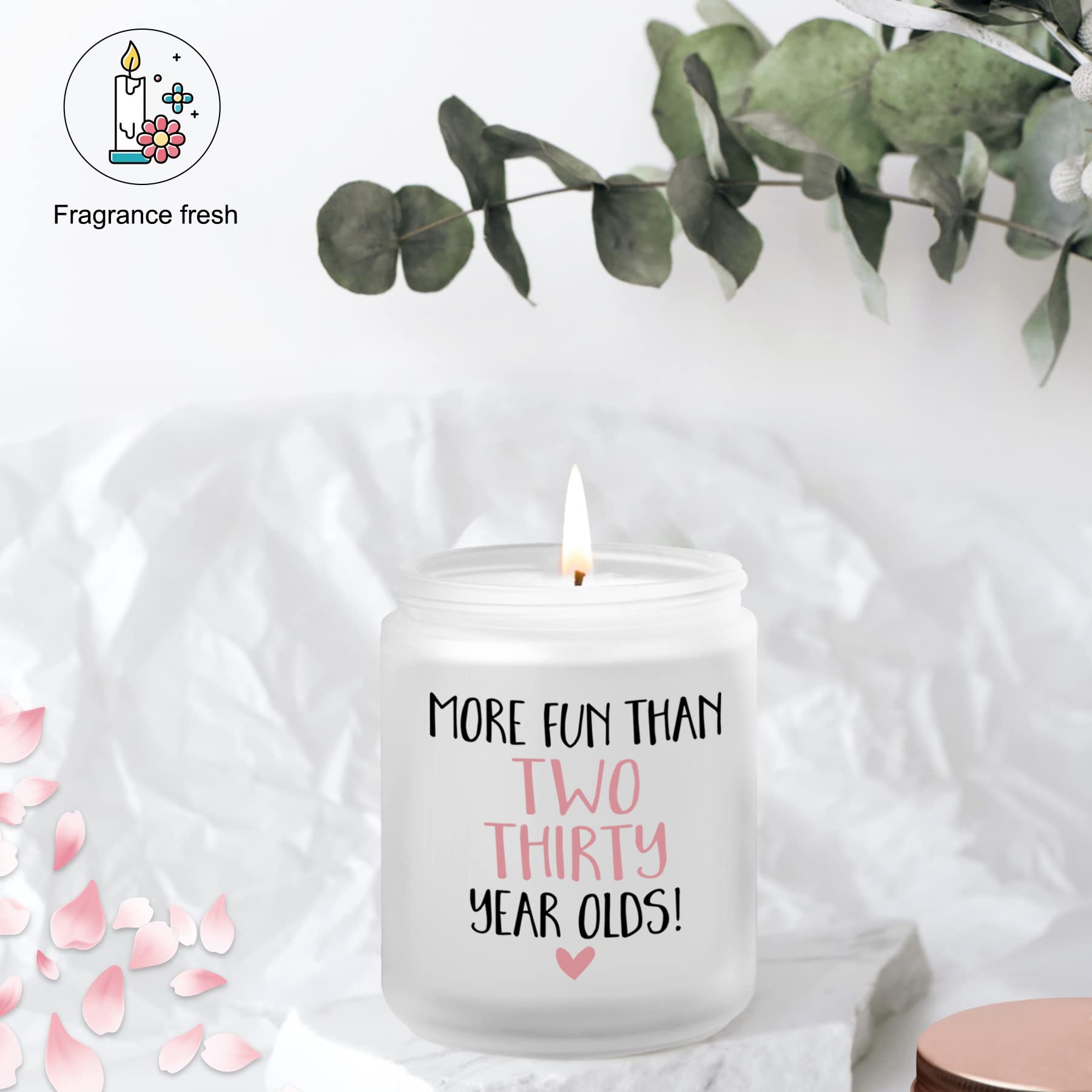 60th Birthday Gifts for Women, Men- Funny Happy 60th Bday Gift Ideas- Turning 60 Year Old Birthday Present for Best Friends, Wife, Mom, Dad, Sister, Grandma- Lavender Candles