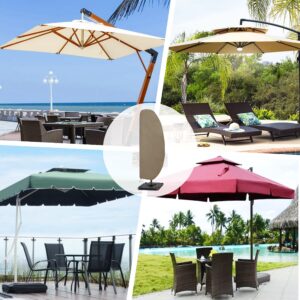 Easy-Going Patio Umbrella Cover Outdoor Offset Umbrella Cover Waterproof Cantilever Parasol Cover for 7.5ft to 11.5ft Banana Frame Umbrella, Camel