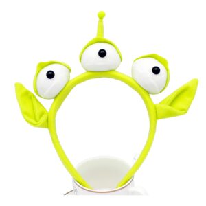 jing xin alien headband toy stretchy plush eyeball headband accessories alien monster headband for party cosplay (green)