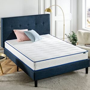 zinus 8 inch essential innerspring mattress, full, medium firm feel, certipur-us certified, mattress in a box